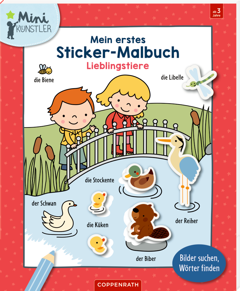 Mein 1. Sticker-Malbuch: Lieblingstiere - Mini-Kün | 9783649647560